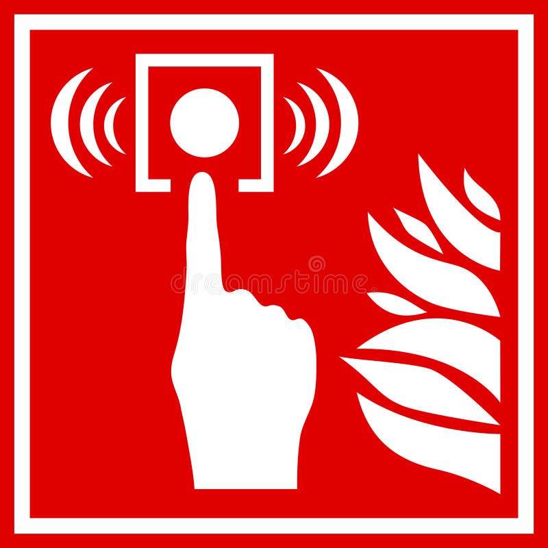 Fire alarm vector sign stock vector. Image of danger - 38426896