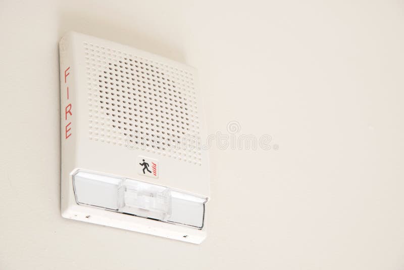 Fire alarm on the wall stock photo. Image of button, building - 90914498