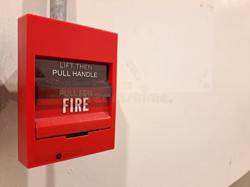 Fire Alarm on Wall. Red Fire Alarm Switch Industrial Fire Warning ...