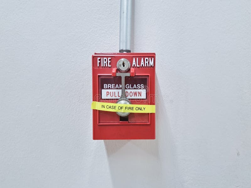 Fire Alarm on the Wall. Safety Building System.Fire Alarm Signal on ...