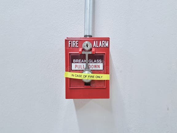 Fire Alarm on the Wall. Safety Building System.Fire Alarm Signal on ...