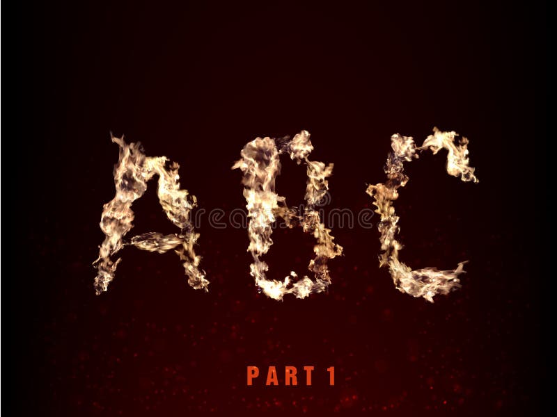 Fire Alphabet. Letters P Q R of Flame Stock Vector - Illustration of ...