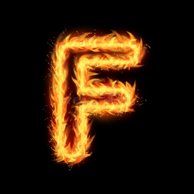Fire Alphabet Letters Isolated, Fire Alphabet Text Effect on Black ...