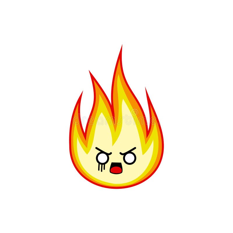 Fire Angry Frustrated Face Expression Clipart Stock Vector ...