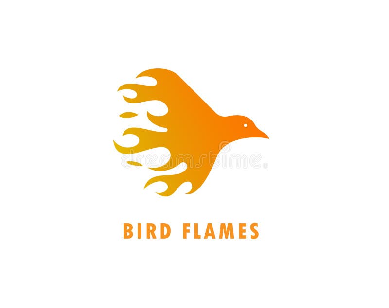 Bird flames logo stock illustration. Illustration of isolated - 161823636