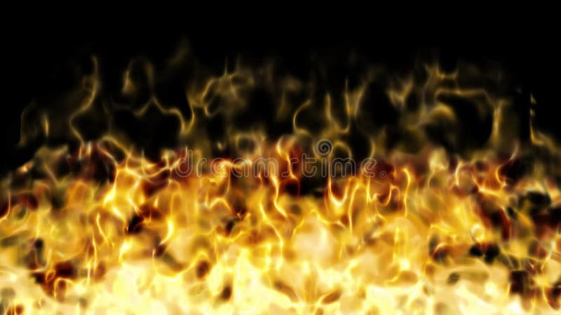 Fire Animation on Black Background Stock Footage - Video of smoke ...