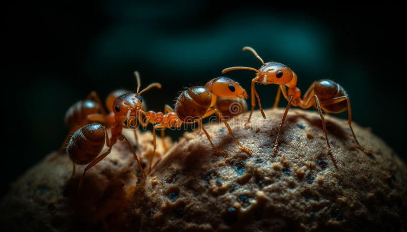 Fire Ants Carry Food, Working in Unity Generated by AI Stock ...