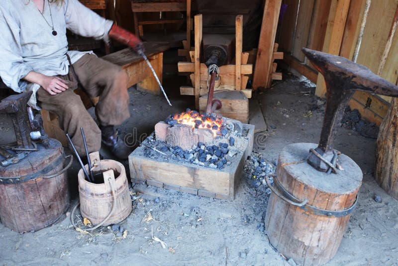 Fire and anvil stock image. Image of equipment, heat - 89635933