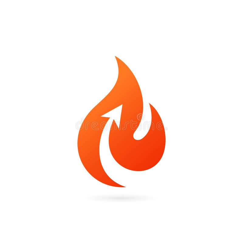 Fire Arrow Vector Logo Design. Flame Symbol with Arrow Icon for Power ...