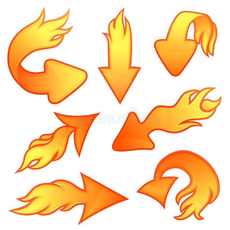 Fire arrows stock vector. Illustration of fire, flame - 19924467