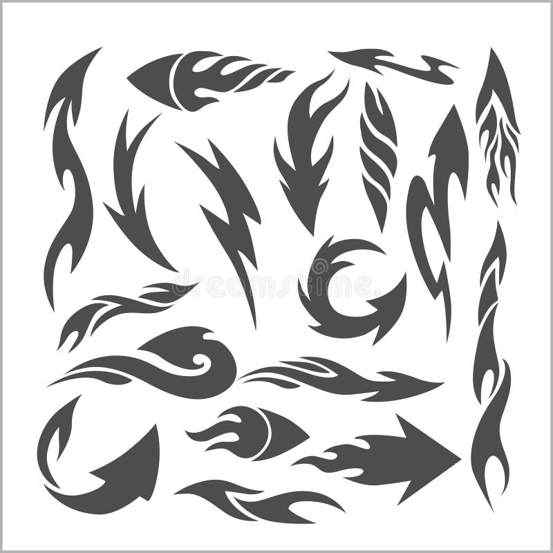 Fire arrows, vector stock vector. Illustration of burn - 10861582