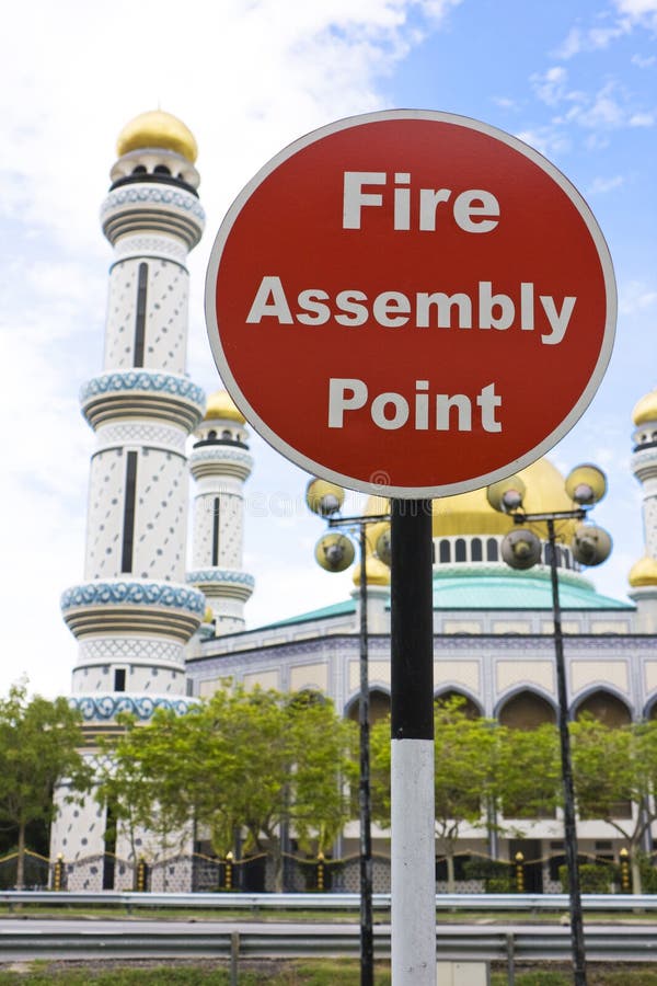 Fire Assembly Point stock photo. Image of danger, meeting - 12219694