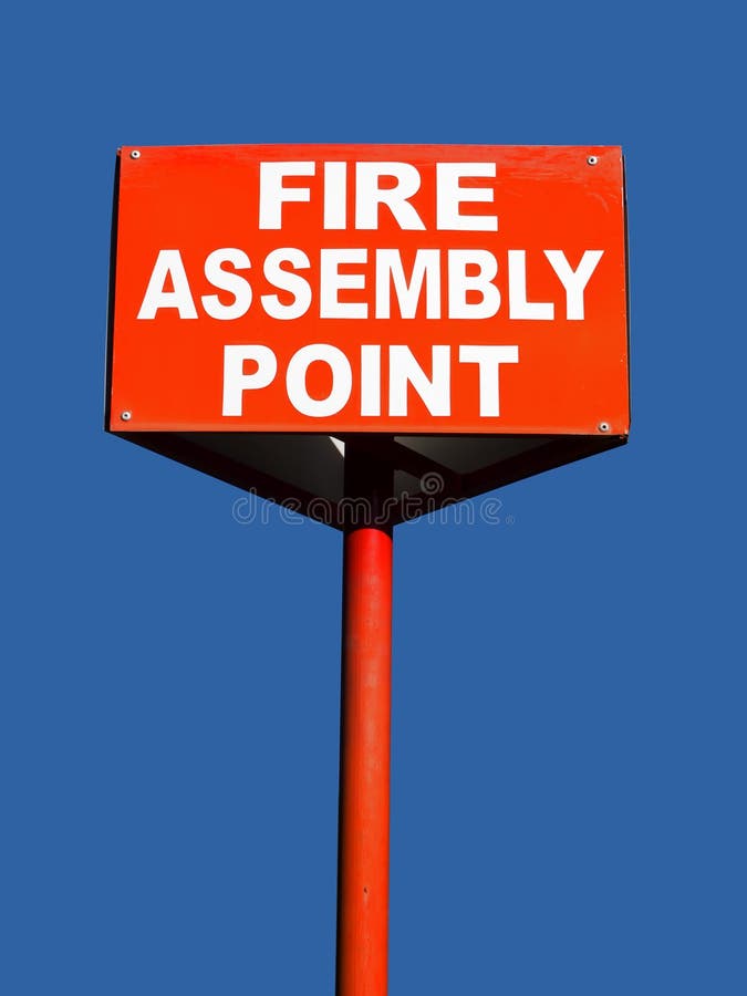 Fire assembly point stock photo. Image of evacuate, collection - 38337226