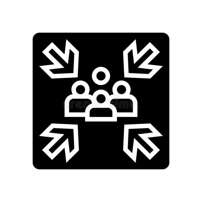 Fire Assembly Point Emergency Glyph Icon Vector Illustration Stock ...