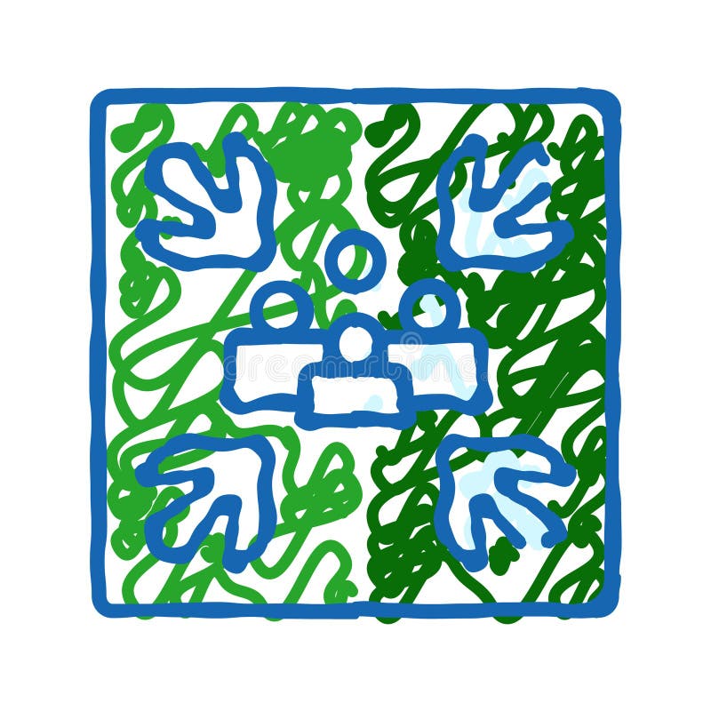 Fire Assembly Point Emergency Icon Doodle Illustration Stock Vector ...