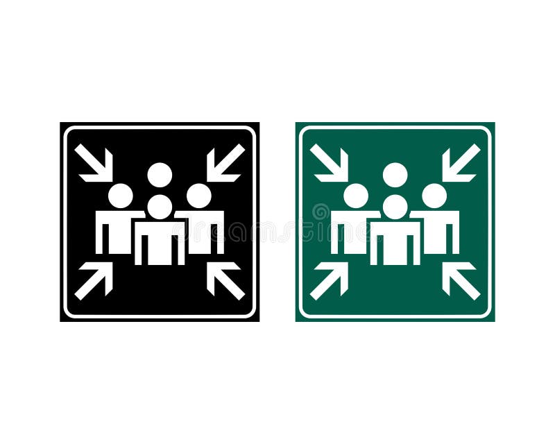 Fire Assembly Point Vector Signage Illustration Design. Vector EPS 10 ...