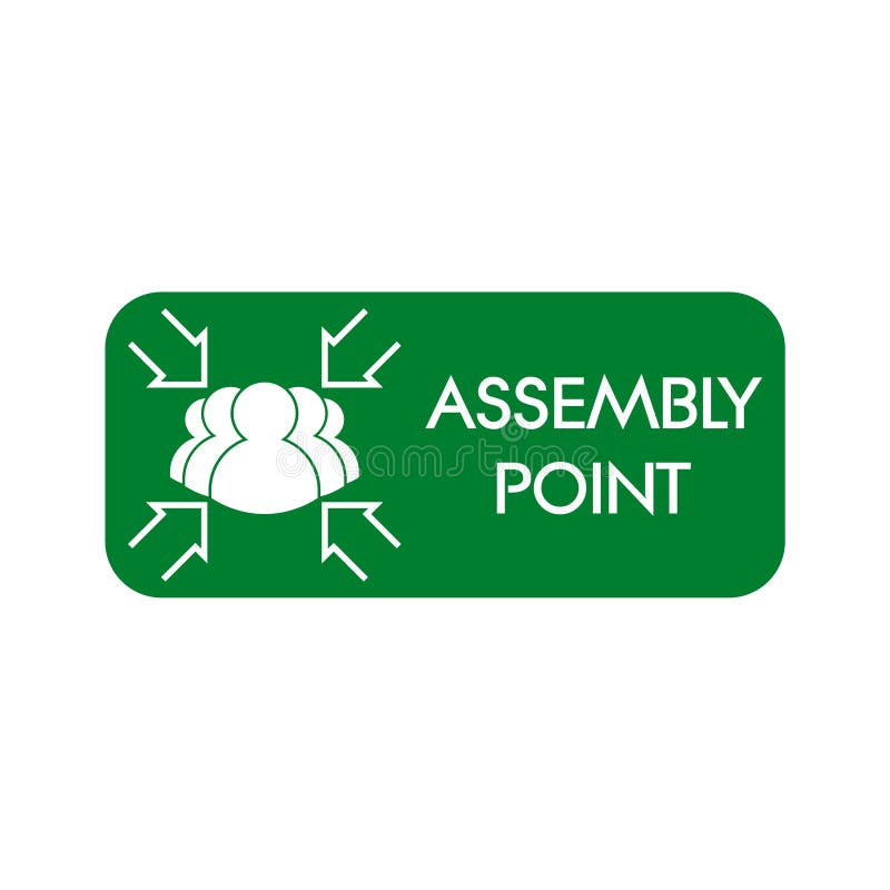 Sign Fire Assembly Point Vector Stock Illustrations – 667 Sign Fire ...