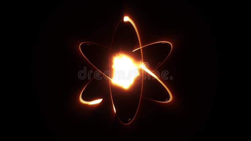 Fire Atom on a Black Background Stock Image - Image of fiery, light ...