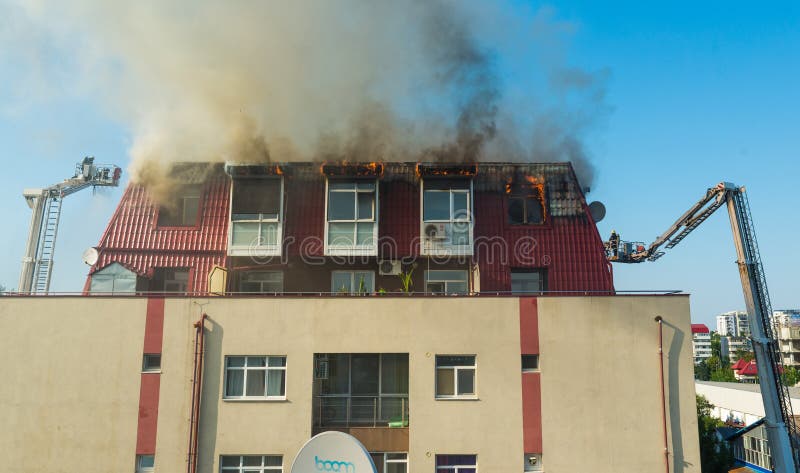 Attic Fire stock image. Image of response, attic, smoke - 24886397