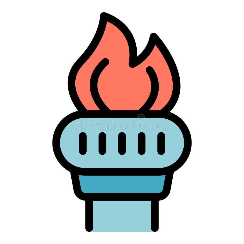 Fire Award Icon Vector Flat Stock Vector - Illustration of place, emblem: 289340692