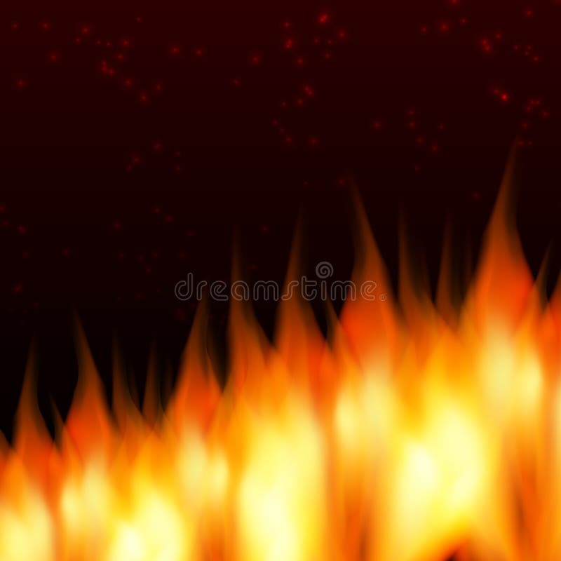 Smoke Fire Effect. Burning Embers Red Hot Metal Ignite Sparks Fiery ...