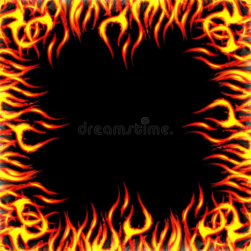 Vector Grunge Beautiful Frame Background with Fire Stock Vector ...