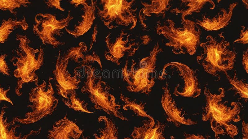 Fire Background a Black Background with Yellow and Orange Fire Flames ...