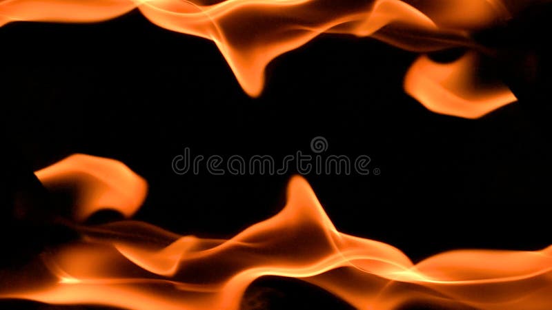 Fire Background Burning Flame Frame on a Black Background Stock Image ...