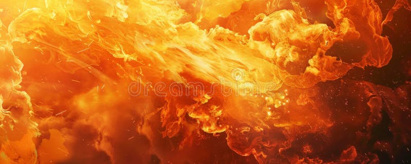 A Fire Background Featuring a Fiery Explosion, with Intense Flames and ...