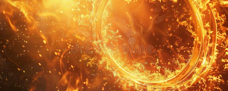 A Fire Background Featuring a Ring of Fire Performers, with Flames ...