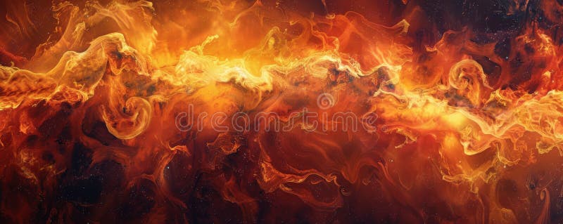 A Fire Background with Flames Forming Abstract Shapes, Creating a ...
