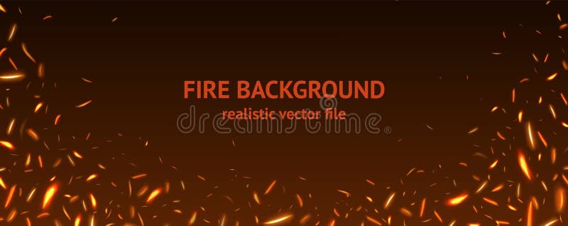 Fire Background. Horizontal Banner Template. Flame Frame. Blaze with ...