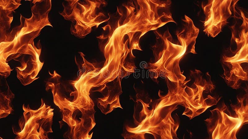 Fire Background Pattern of Fire Flames, Creating a Contrast of Light ...