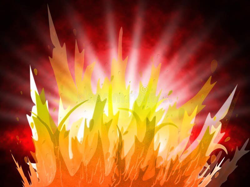 Fire Background Represents Fiery Inferno and Design Stock Illustration ...