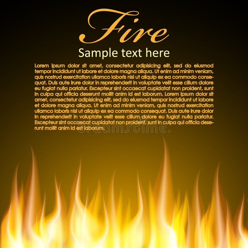 Fire Background for Your Design Stock Vector - Illustration of blaze ...