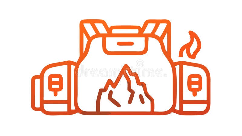 Fire Backpack for Emergency Equipment and Fire Safety. Vector Design ...