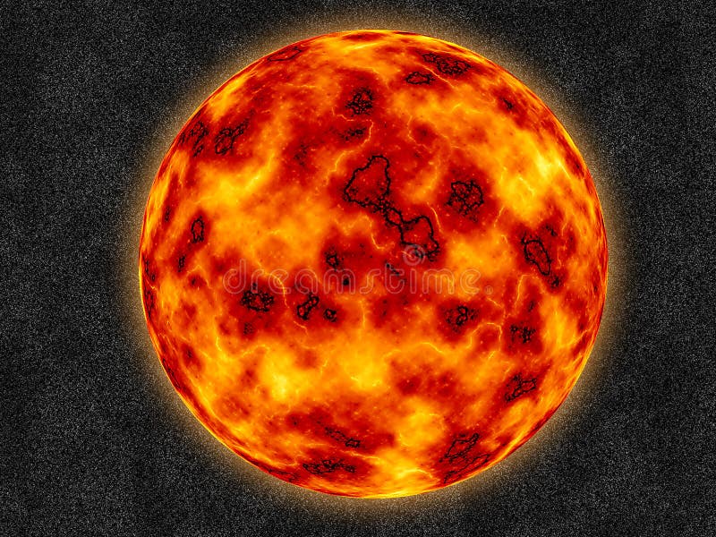 Sun and Sunspots As Viewed through Heliofilter Stock Illustration ...
