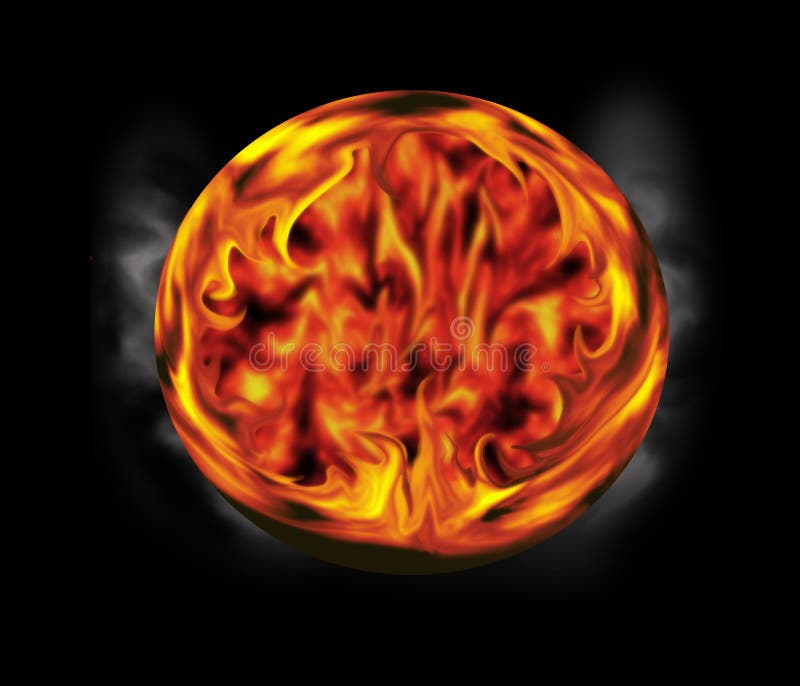 Fire ball stock illustration. Illustration of black, abstract - 8299810