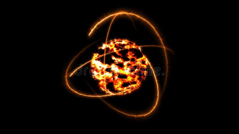 Fire Ball and Ice and Atom Moving by Infinity Energy Stock Video ...