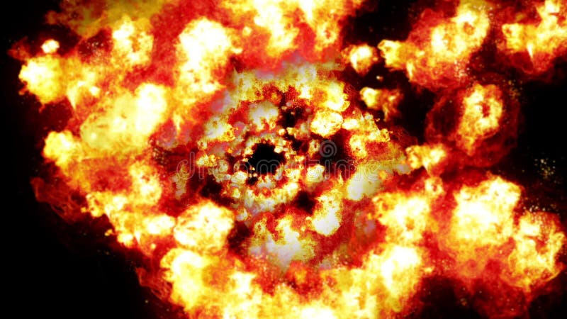 Fire Ball Explosion Flame Loop Animation Stock Footage - Video of ...