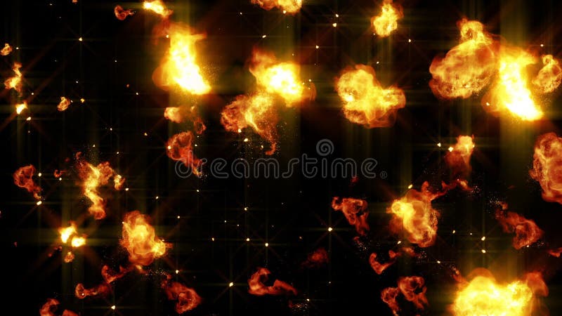 Fire Ball Explosion Flame Loop Animation Stock Footage - Video of ...