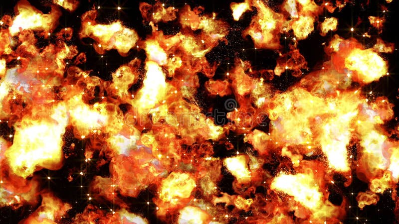 Fire Ball Explosion Flame Loop Animation Stock Video - Video of impact ...