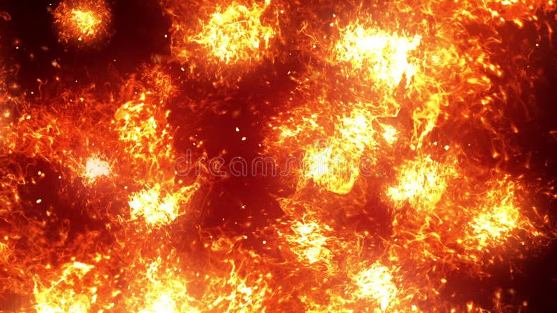 Fire Ball Explosion Flame Loop Animation Stock Video - Video of bonfire ...