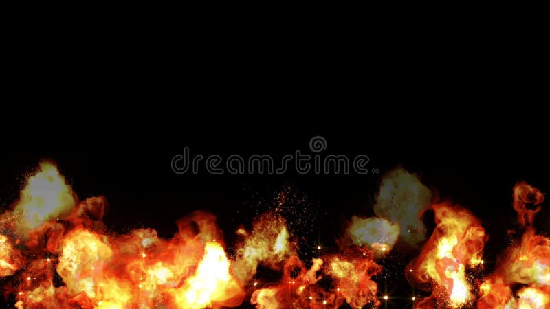Fire Ball Explosion Flame Loop Animation Stock Video - Video of explode ...