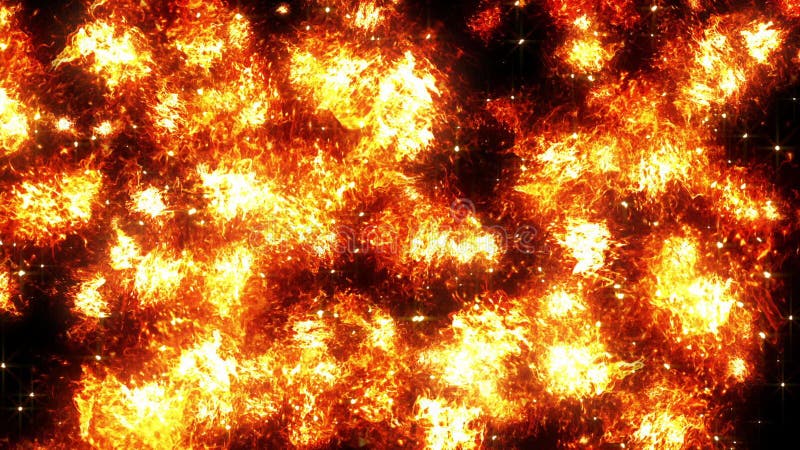 Fire Ball Explosion Flame Loop Animation Stock Footage - Video of ...