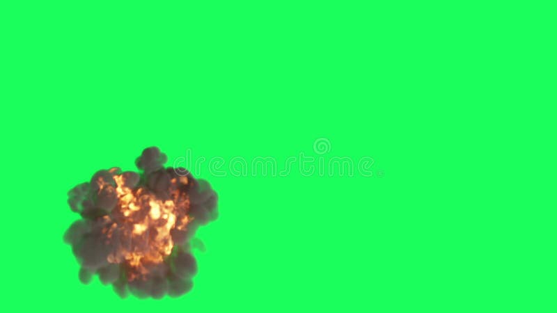 Fire Ball Explosion on Green Screen Stock Video - Video of danger ...