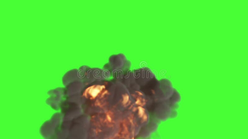 Fire Ball Explosion on Green Screen Stock Video - Video of effect ...