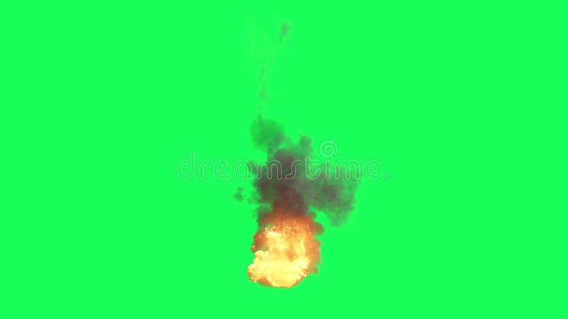Fire Ball Explosion on Green Screen Stock Video - Video of closeup ...