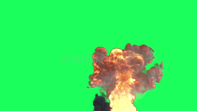 Fire Ball Explosion on Green Screen Stock Video - Video of effect ...