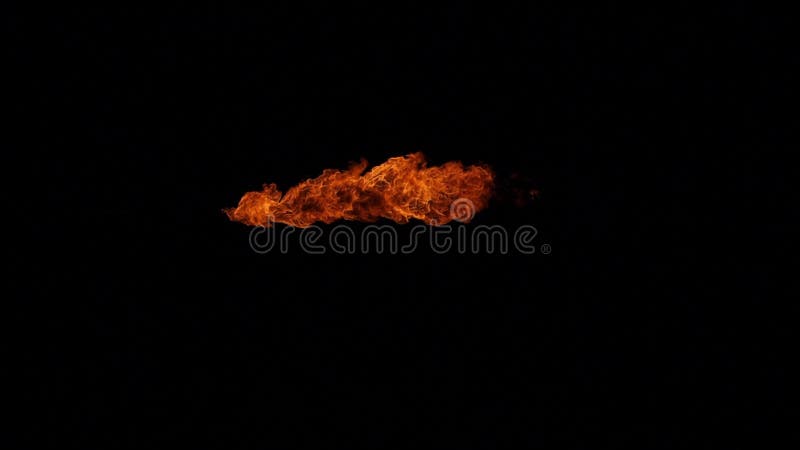 Fire Ball Explosion, High Speed Camera, Isolated Fire Flame on Black ...